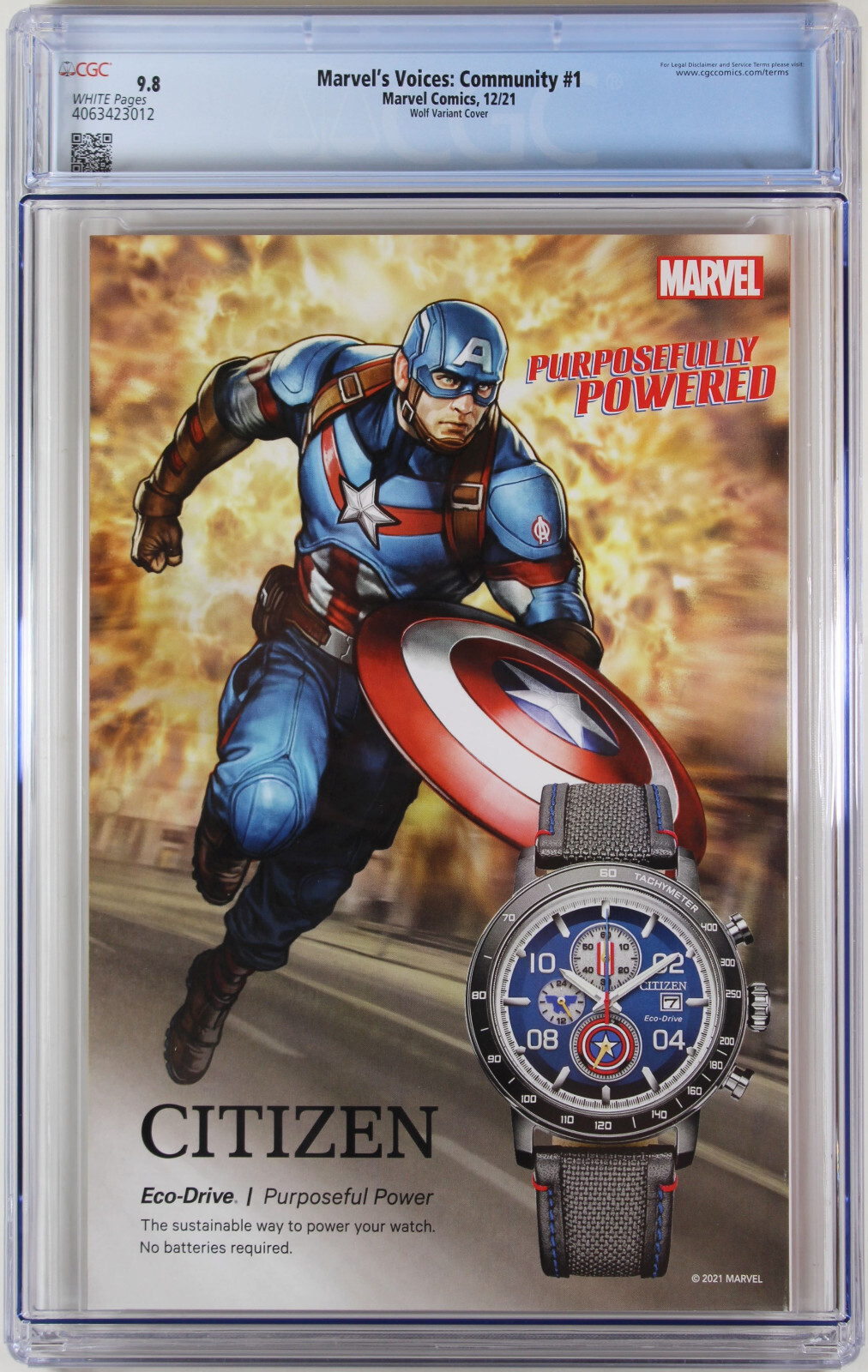 MARVEL'S VOICES: COMMUNITY #1 (MARIA WOLF VARIANT) ~ CGC GRADED 9.8 NM ...