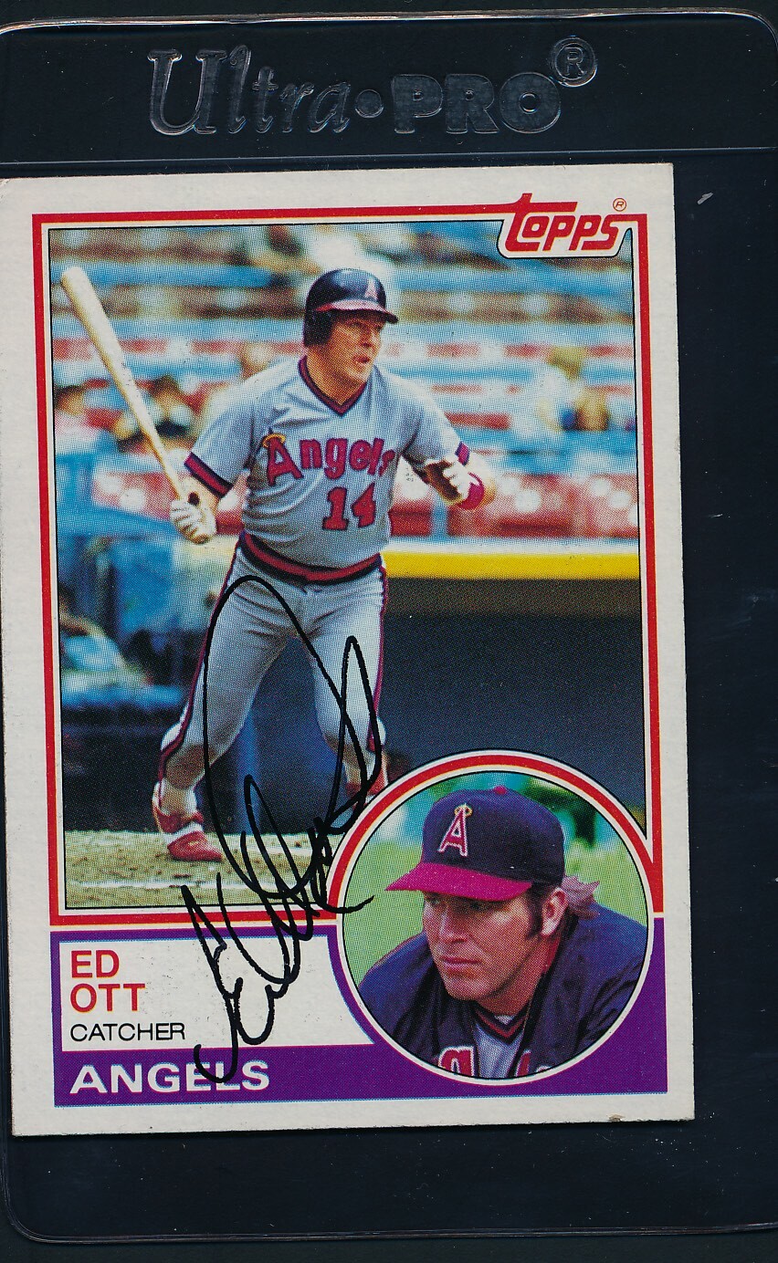 1983 Topps #131 Ed Ott Angels Signed Auto *13208 | eBay