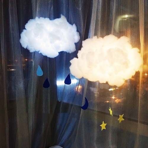 3D Cloud Shape Lamp DIY Material Package Clouds Pendant Cloud Light ...