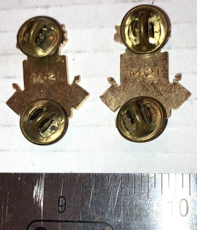 US Military Signal School Insignia Pins (One Pair) Pro Patria Vigilans ...