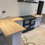 Farmhouse Oak Worktop, NATURAL Wood Worktop, 1M - 4M Long, 40mm Stave ...