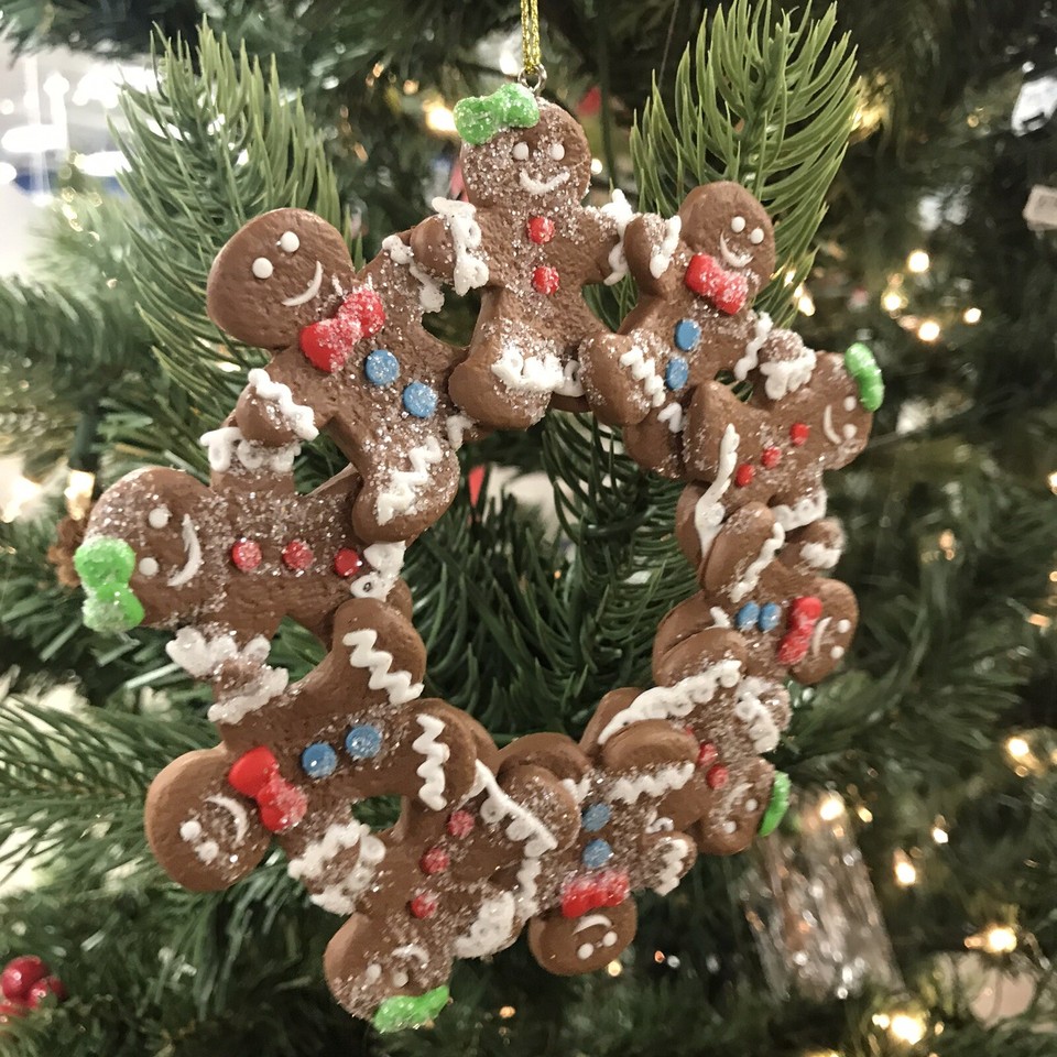 Gingerbread Man Wreath Chriatmas Tree Ornament | eBay