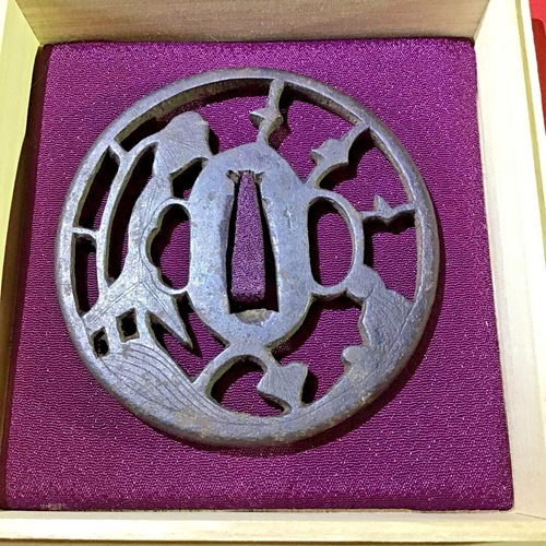Samurai Katana Tsuba Handguard Sord Antique Worrier Edo Ela Japanese ...