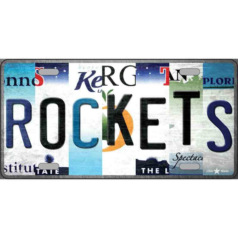 Rockets Strip Art Novelty Metal License Plate Tag Tag LP-13221 | eBay
