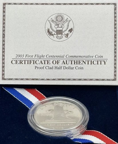 2003 P First Flight Centennial Proof Clad Half Dollar Commemorative ...