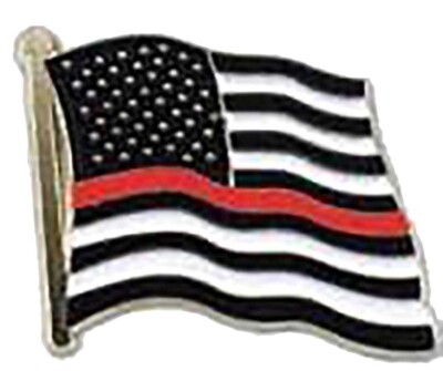 Pack of 12 USA Red Line Wavy Flag Bike Motorcycle Hat Cap Lapel Pin ...
