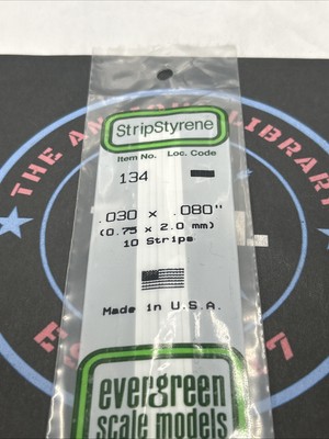 Evergreen Scale. Polystyrene Strips. 14" 134 .030 X .080 (10) | eBay