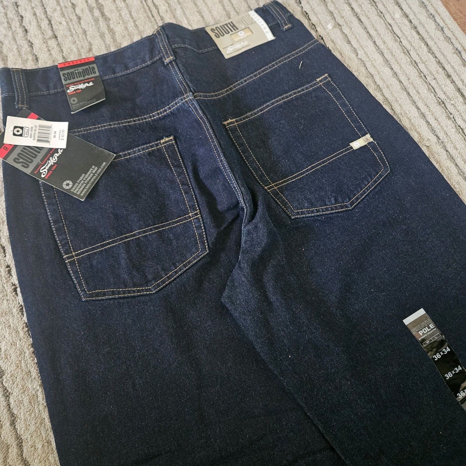 NWT Vintage Y2k Southpole DEADSTOCK Gold tab Wide Leg… - Gem