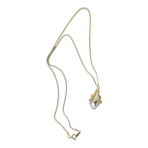 Vintage 12K Gold Chain Necklace Floral Pendant Elegant Rose Flower ...