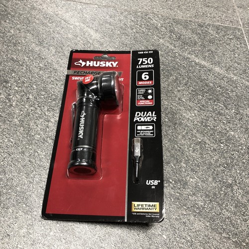 Husky 750 Lumens Rechargeable Swivel-head Flashlight 1008 456 359 ...