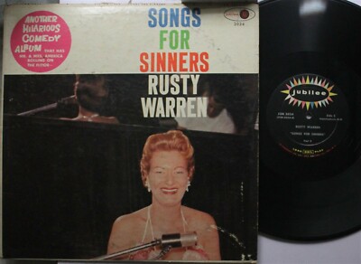 Comedy Lp Rusty Warren Songs For Sinners On Jubilee | eBay
