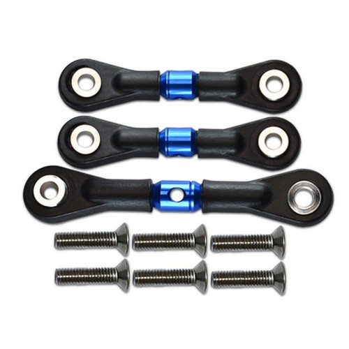 3Pcs Aluminum Steering Rod Link Rod Tie Rod For Tamiya TT-02 TT02 1/10 ...