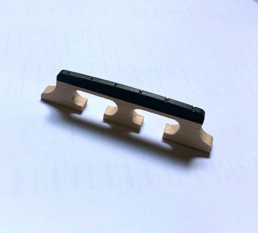 Genuine Maple Rosewood 6 String Bridge Pre-Slotted for Mandolin Banjo ...