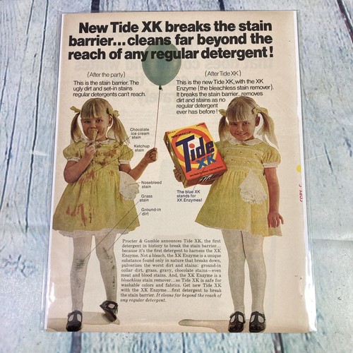 1968 Tide Laundry Detergent Cute Kid Vtg Print Ad/Poster Promo Art ...