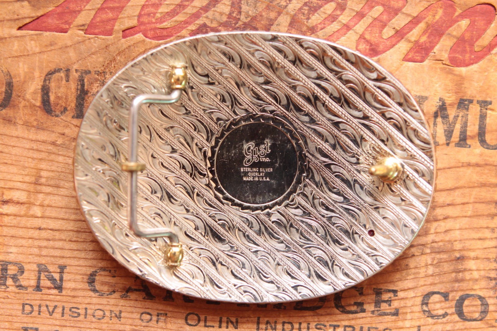 Vtg Gist Sterling Overlay MCYRA 1996 TYRA SR. Pole Cowboy Trophy Belt ...