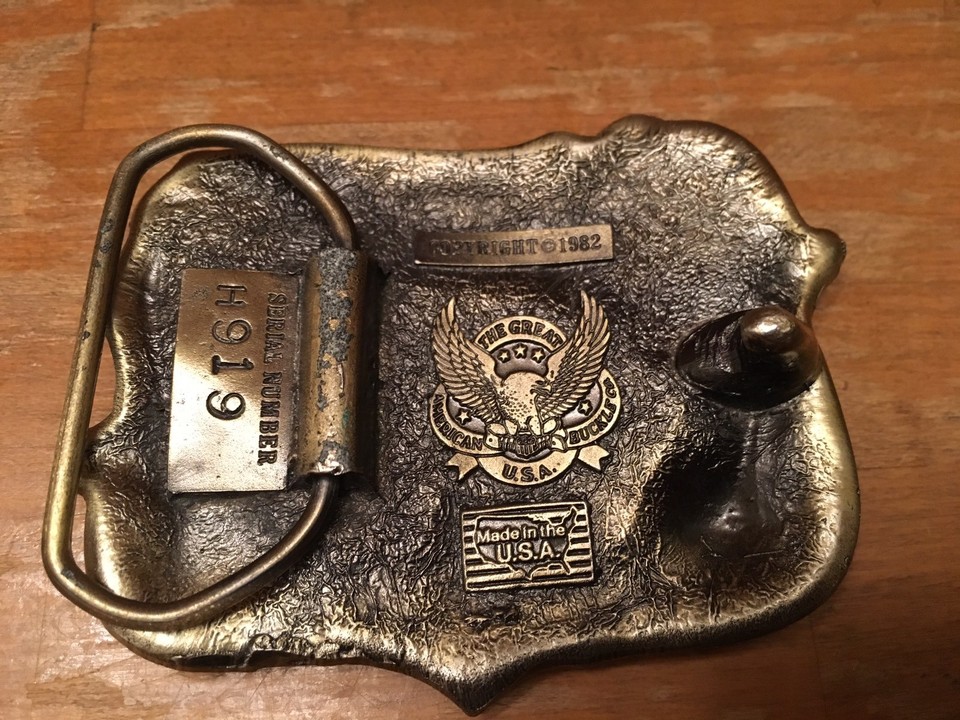 VINTAGE 1982 Country Music ~Great American Buckle Co.~ BELT BUCKLE U.S ...