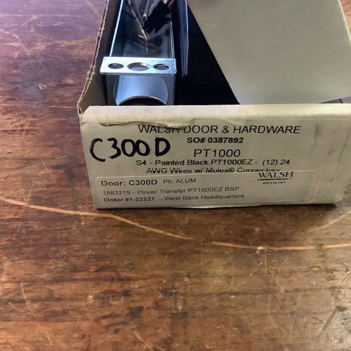 Walsh Door & Hardware PT1000EZ Electrical Power Transfer Painted Black ...