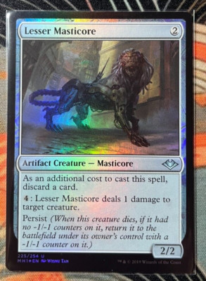 1x NM FOIL Lesser Masticore - 225/254 U MH1 - MTG Magic Never Played x1 ...