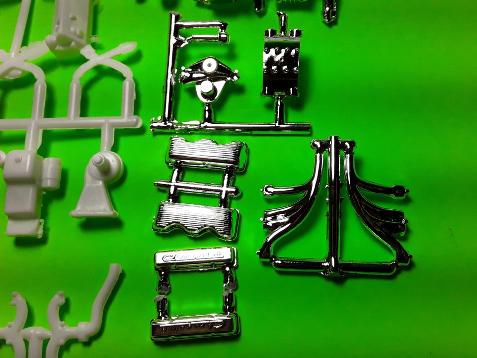 1957 Chevy Bel Air 1/25 409 283 Motor Engine Blower Chrome Supercharger ...