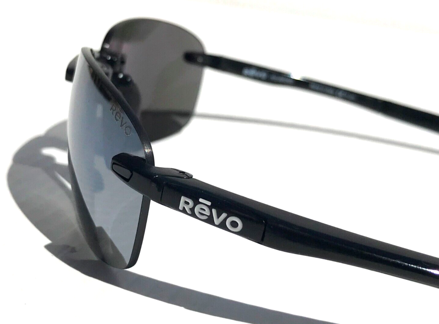 REVO DESCEND FOLD Shiny Black POLARIZED Grey Lens Sunglass 1140 01 GY ...