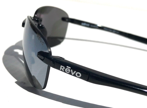 REVO DESCEND FOLD Shiny Black POLARIZED Grey Lens Sunglass 1140 01 GY ...