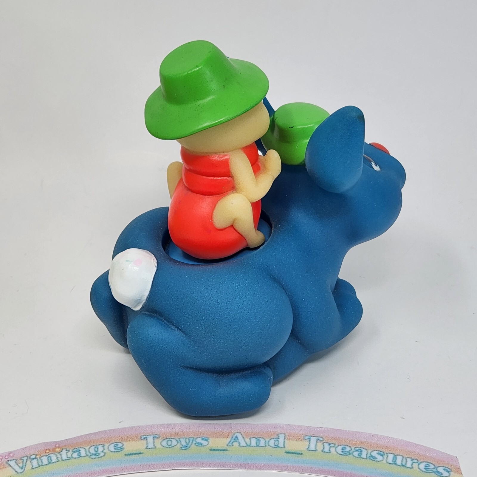 VINTAGE 1986 PLAYSKOOL GLO WORM ANIMALS + FRIENDS BLUE BUNNY RABBIT ...