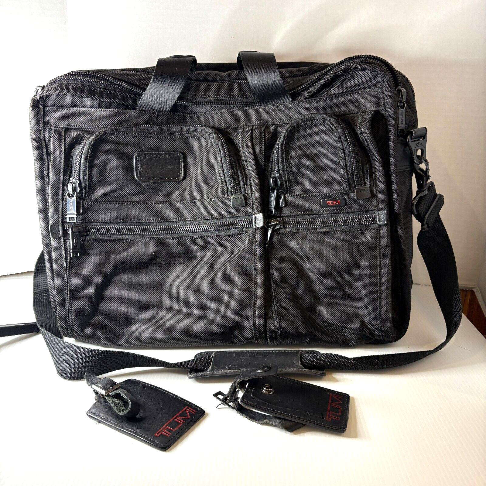 Tumi Alpha Expandable Ballistic Nylon Black Briefcase… - Gem