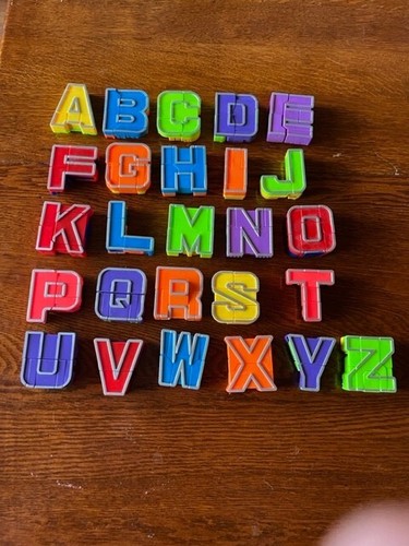 alphabots alphabet A-Z robots transforming plastic letters | eBay