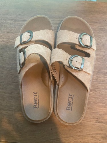Born Women's Calysta Slides Sandals Size 11 New In Box, Natural Leather ...