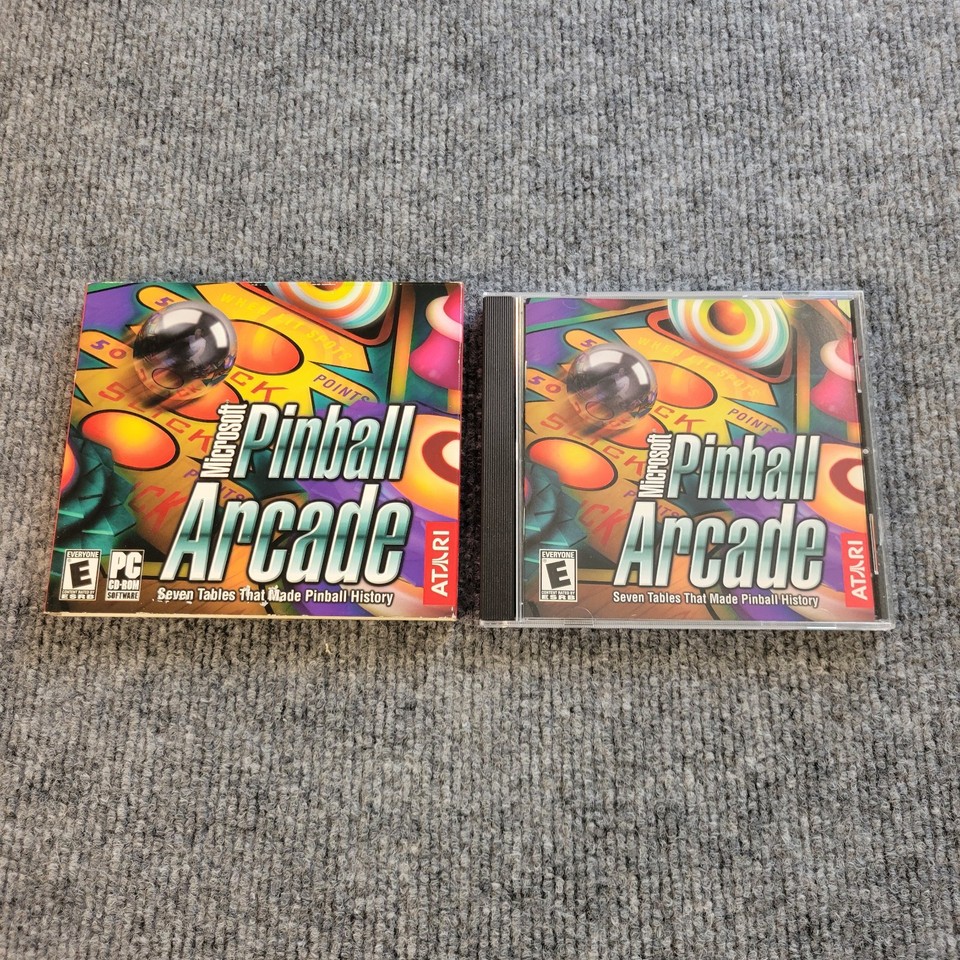 Atari Microsoft Pinball Arcade PC Game CD-ROM Vintage Win 95/98/NT ...