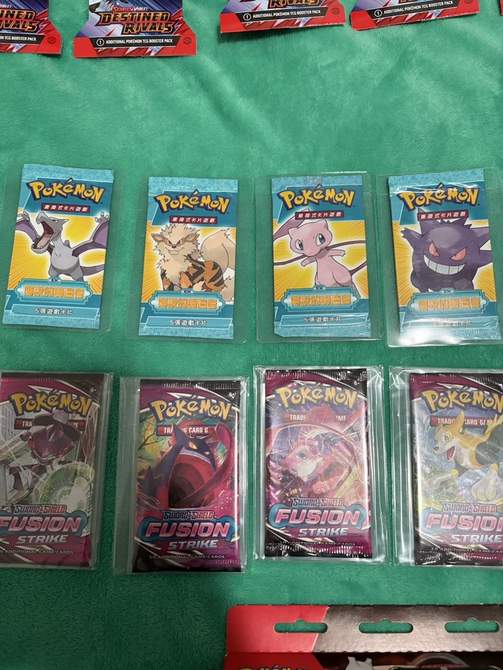 Pokémon TCG Mixed Lot Gold Pikachu EX Gengar Mewtwo Packs Box Sealed ...