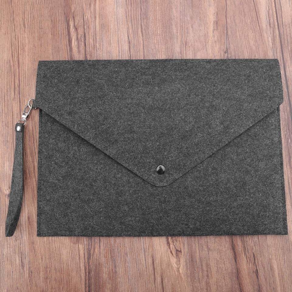 Dark Grey 1PC Simple A4 Big Capacity Document Bag Pad Business ...