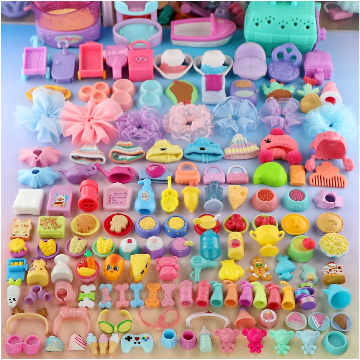 Pet Cute Accessories Lot for lps Toys,Random 25pcs,Clothes Food and ...