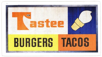 Tastee "Burgers & Tacos" Logo Sticker (reproduction) | eBay