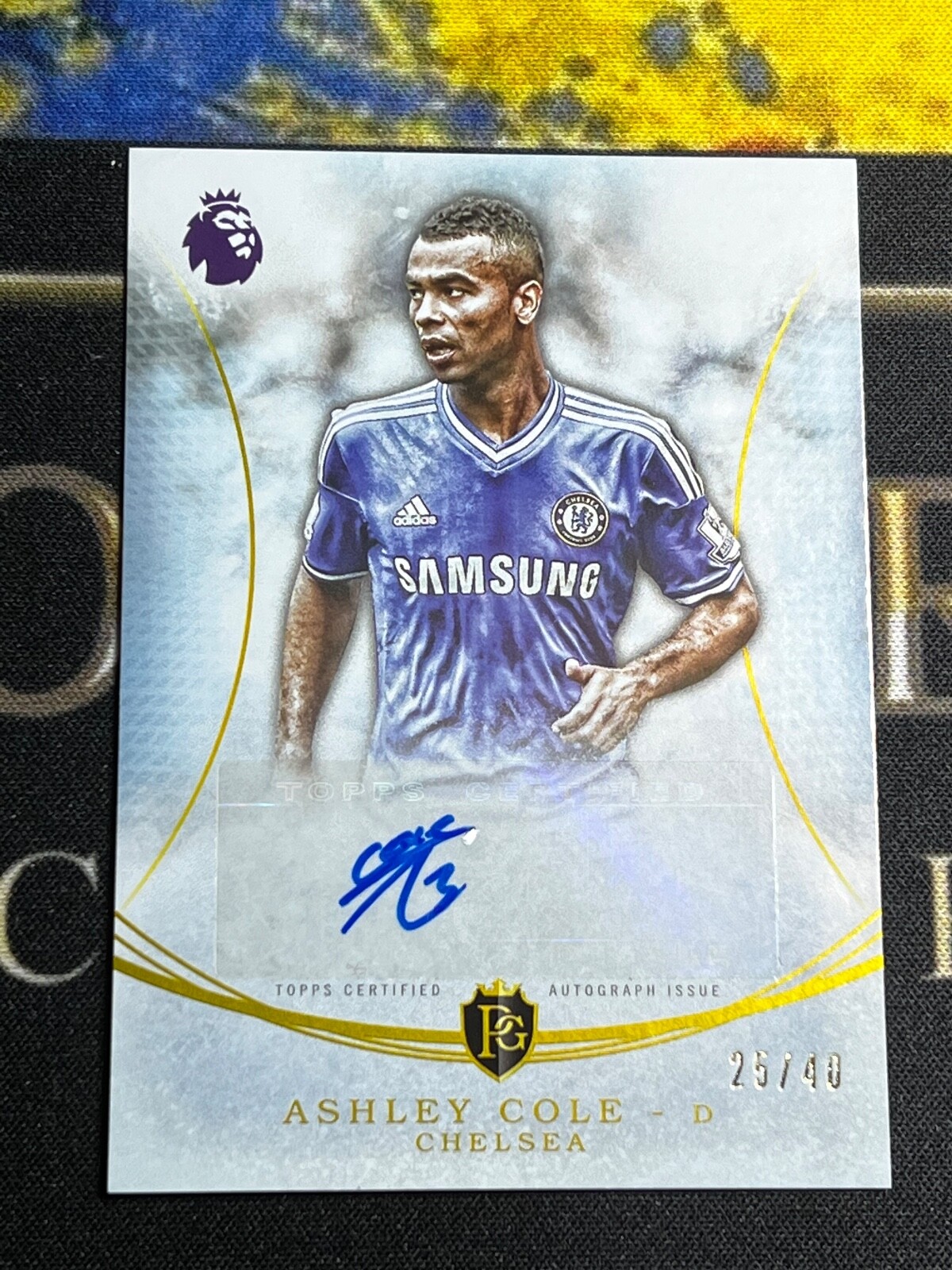 2016 Topps Premier Gold Moments Ashley Cole AUTO 25/40 Chelsea SSP MA ...