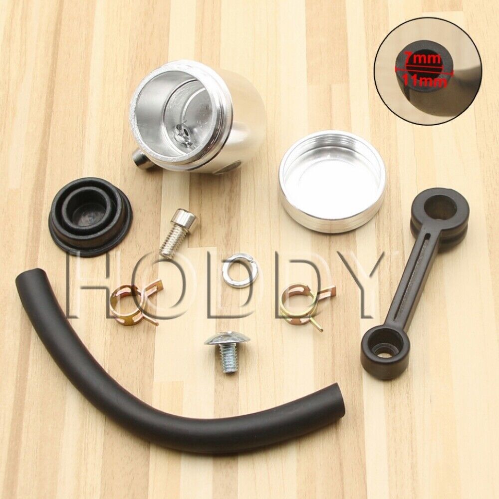 Silver Universal Front Brake Clutch Tank Master Cylinder Fluid Oil ...