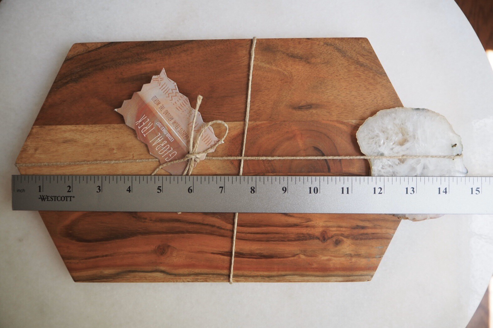 NEW THIRSTYSTONE Agate Accented Mango Wood Board | eBay
