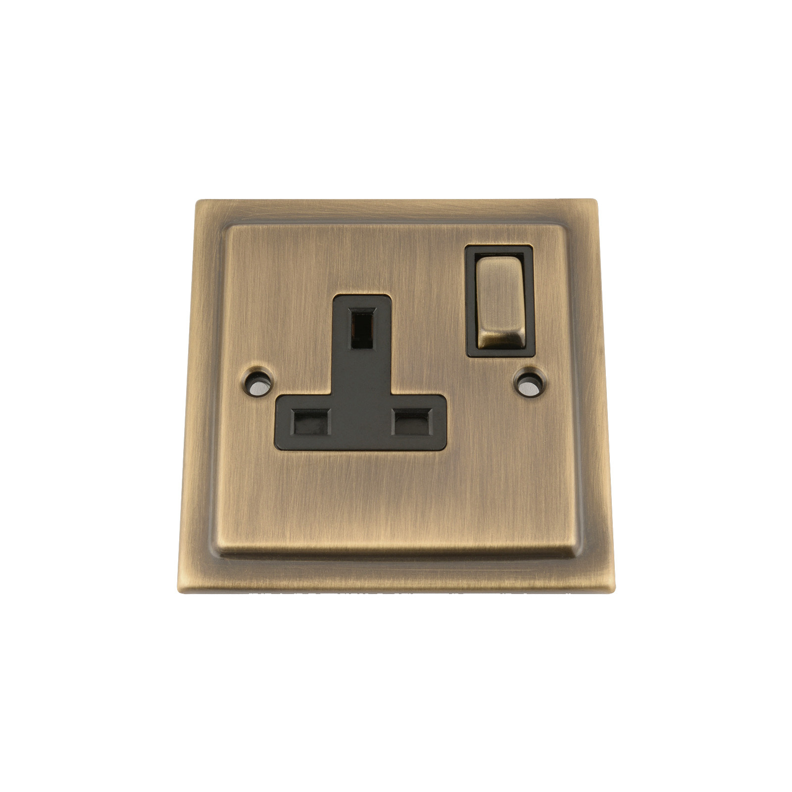 13A Wall Power Plug Socket 1 & 2 Gang Victorian Period Antique Dark ...