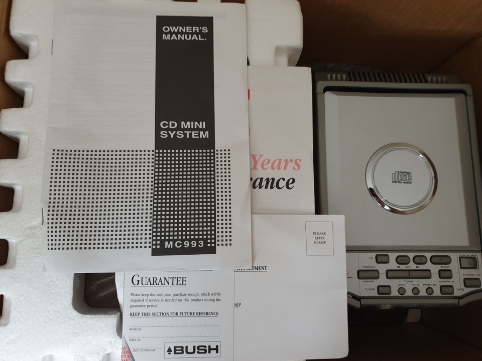 *NEW* BUSH CD Cassette Tape Radio Traditional Mini HiFi Stereo System ...