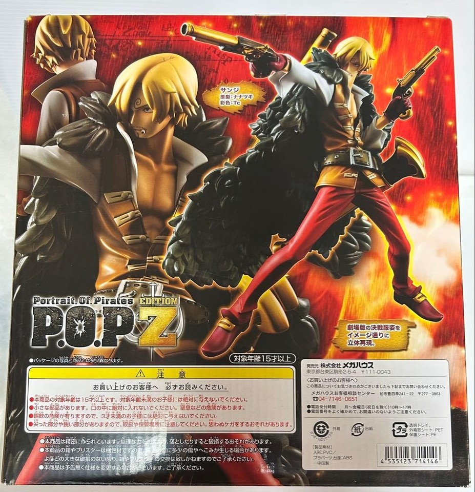 Megahouse ONE PIECE P.O.P FILM Z Sanji Figure Unopened Boxed 25cm | eBay