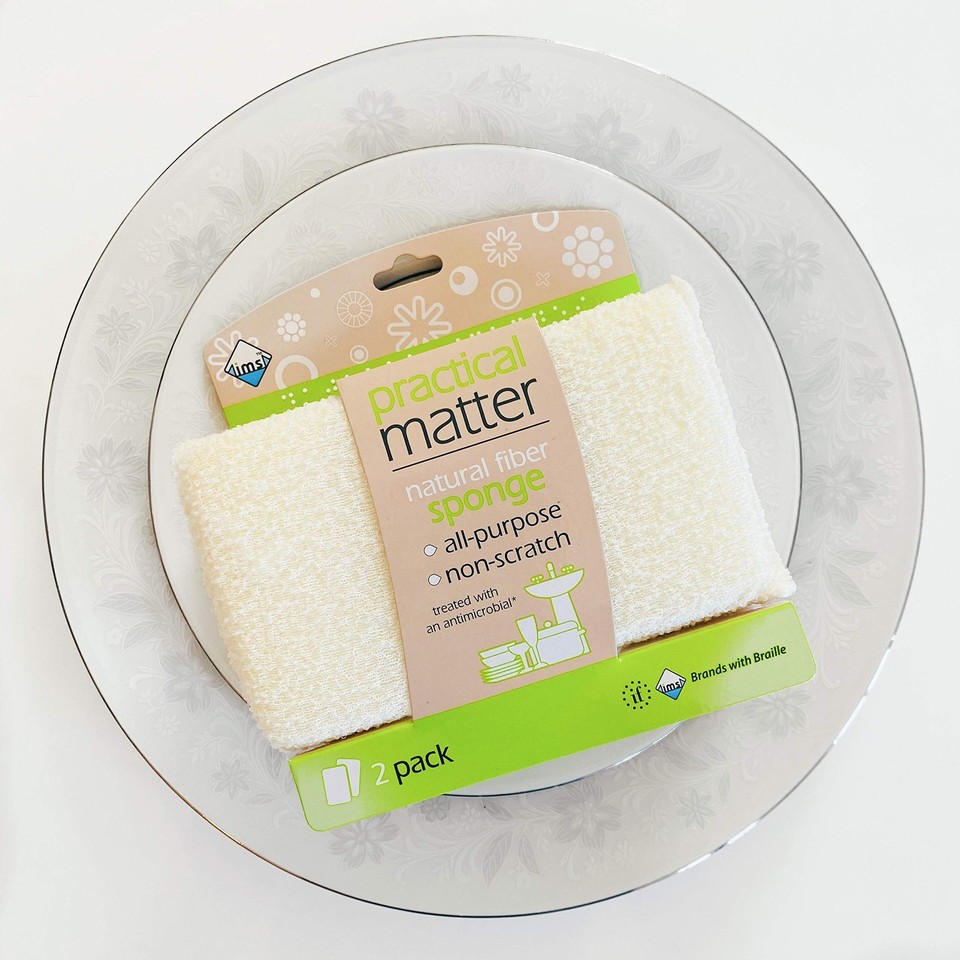 Practical Matter Kitchen Sponge, Organic Cotton Fiber All-Purpose Dish ...