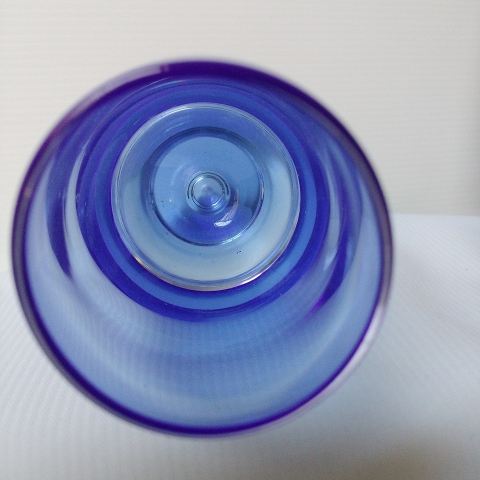 4 Kosno Block Crystal Cobalt Blue Suspended Bubble On Heavy Bottom ...