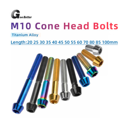 M10 Titanium Taper Head Bolts Screws 20 25 30 35 40 45 50 55 60 70 80 ...