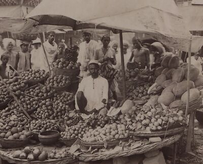 A Fruit Stand Chandni Chouk Silver St. Delhi India Underwood Stereoview ...