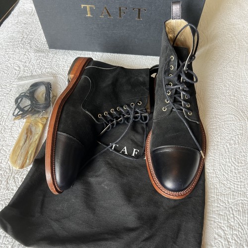 Taft Troy Boot in Black Suede Size EU 40 MSRP $295 Excellent Condition ...