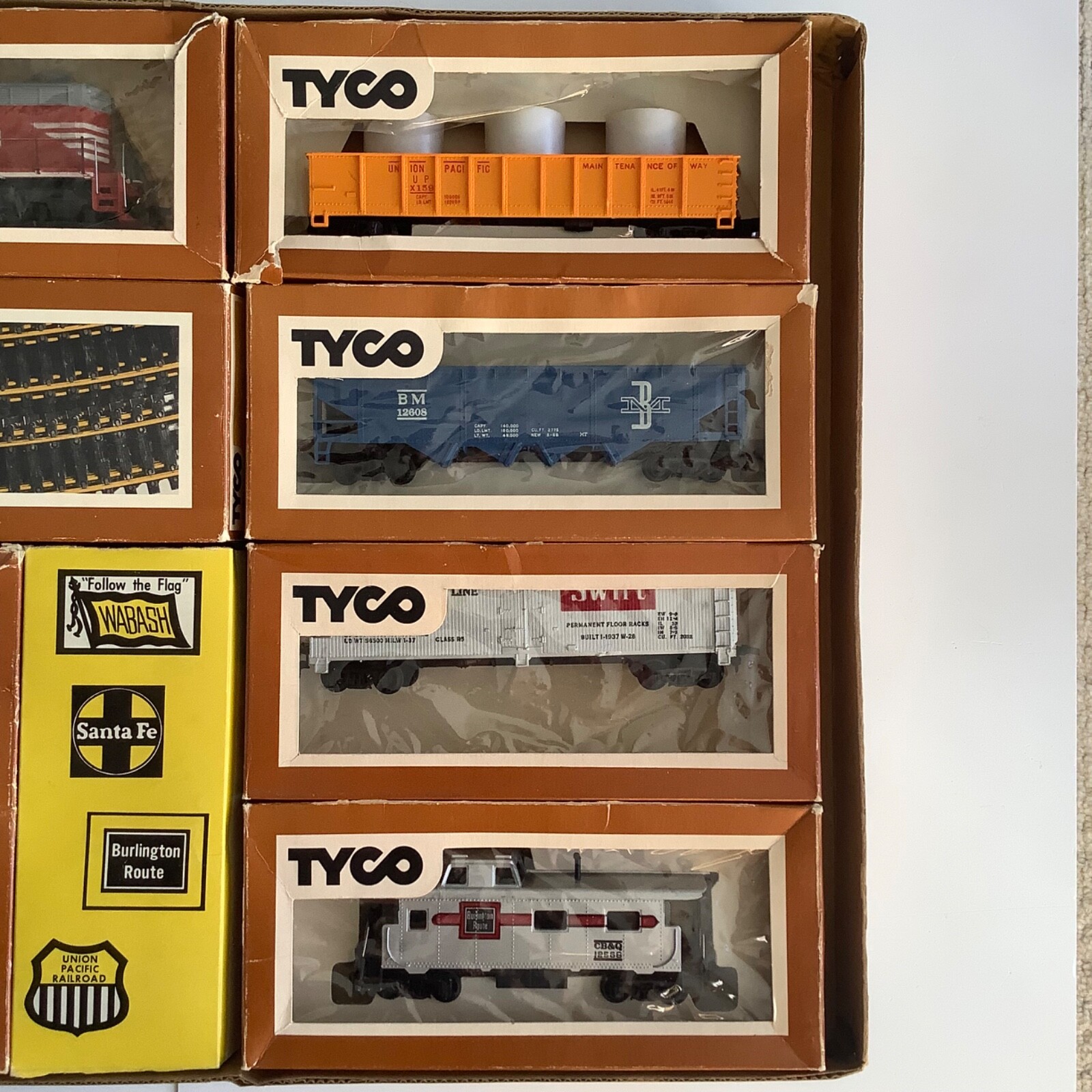 Tyco Burlington Engine HO Train Instructions Look Life Sears 7 Box Lot ...