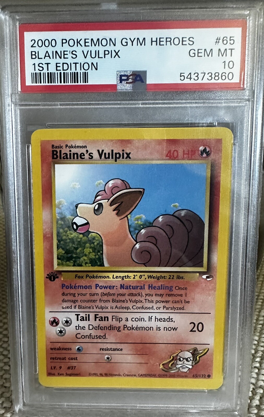 Pokemon Gym Heroes #65 Blaine's Vulpix 1st Edition PSA 10 Gem Mint | eBay