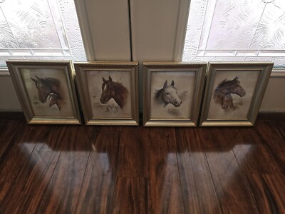 Vintage Set Of (4) Framed Ruane Manning Signed Horse Prints-Very Good ...