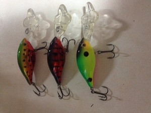 3 X Deep Diving lure Cod Yellowbelly Redfin bass VMC Hooks wm.mr.y ...