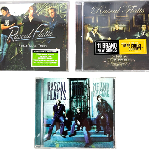 Rascal Flatts 3 CD Lot Feels Like Today Unstoppable Me My Gang 2004 ...